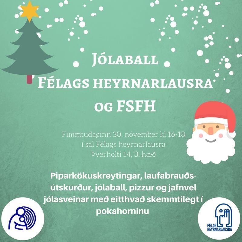 Jólastund Fh og FSFH | Viðburðir | Félag Heyrnalausra